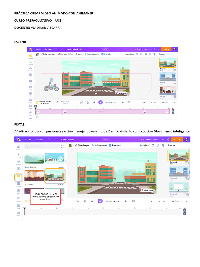Práctica Crear Video Animado Con Animaker | PDF
