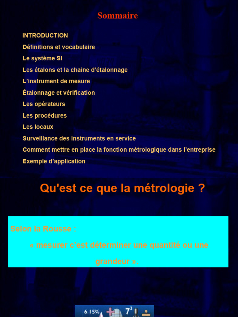 Formation Métrologie 2008 | PDF | Calibrage | Métrologie