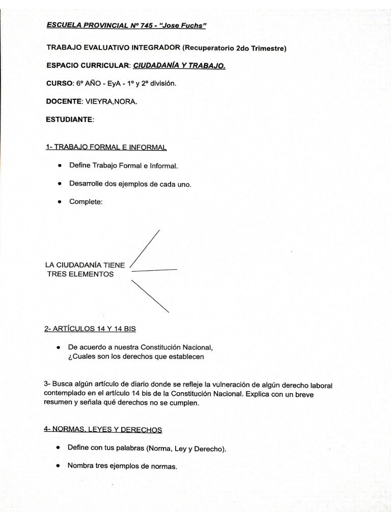 TP - Integrador Ciudadania y Trabajo | PDF