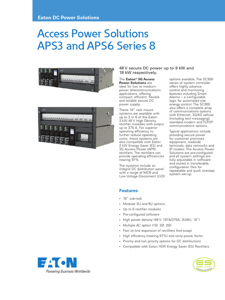 Eaton APS6 | PDF | Rectifier | Alternating Current