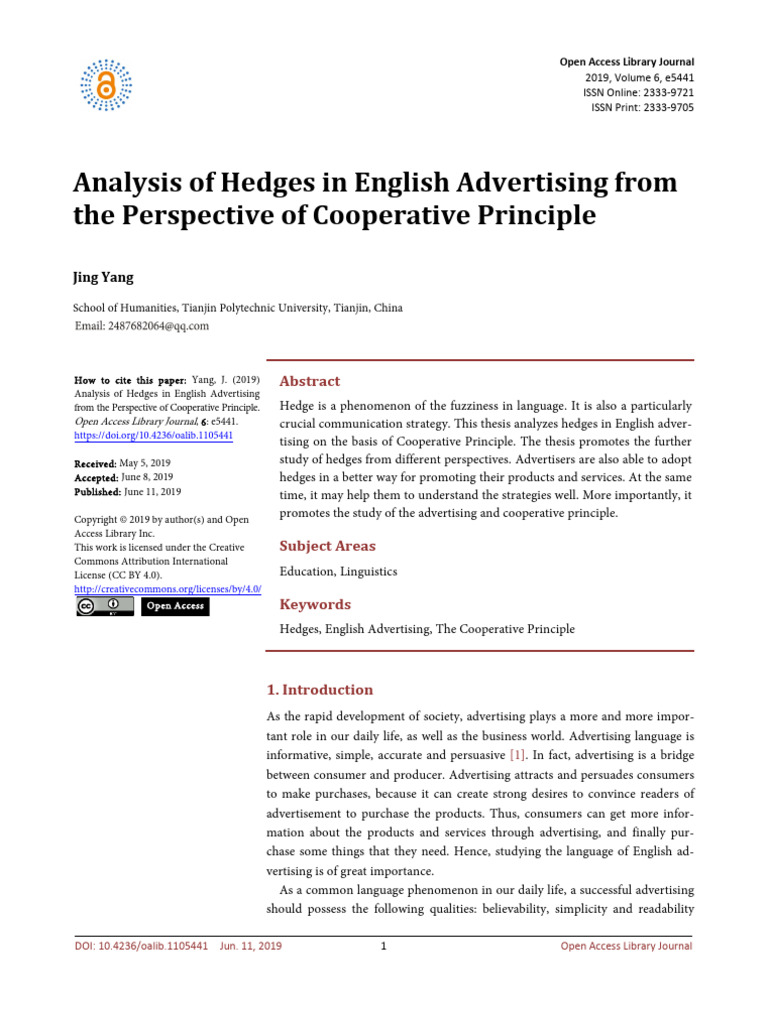 Hedges in English | PDF | Human Communication | Linguistics