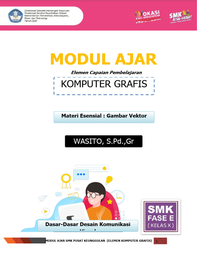 02 - Fase - e - Modul Ajar Komputer Grafis Vektor 1 Kelas X - Komputer Grafis | PDF