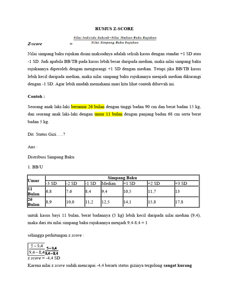 Rumus Z Score | PDF