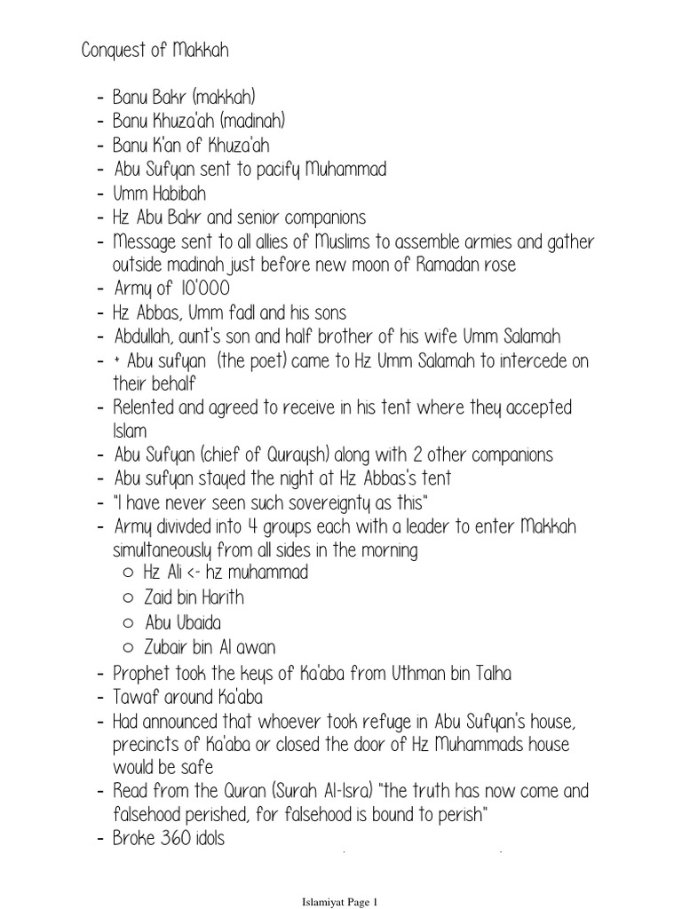Conquest of Makkah | PDF