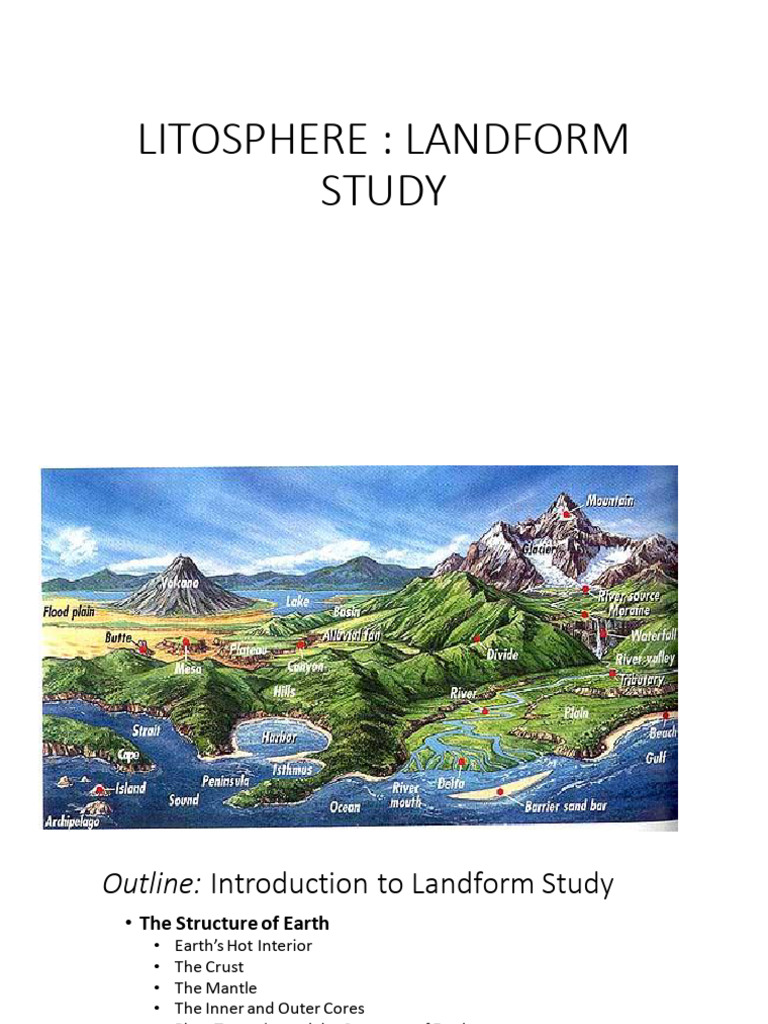 Litosphere Landform Study | PDF | Plate Tectonics | Volcano