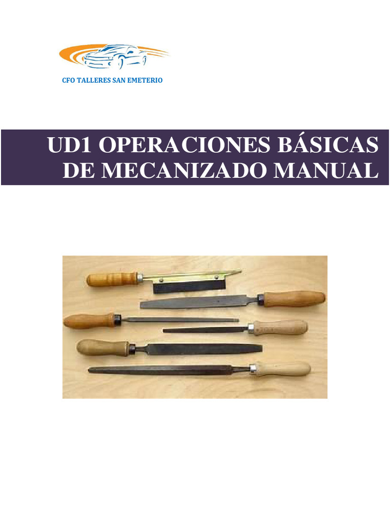 Ud1 - Operaciones Básicas. de Mecanizado. Manual | PDF | Perforar | Mecanizado