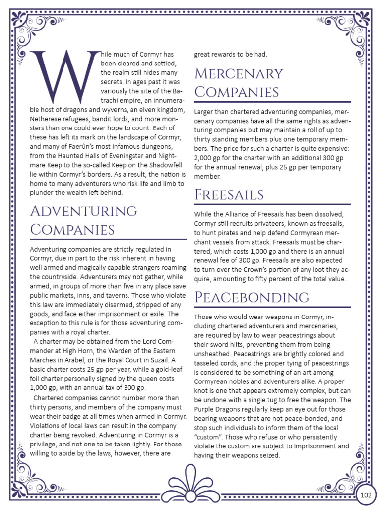 Cormyr Classes | PDF | Gary Gygax Games | Dungeons & Dragons