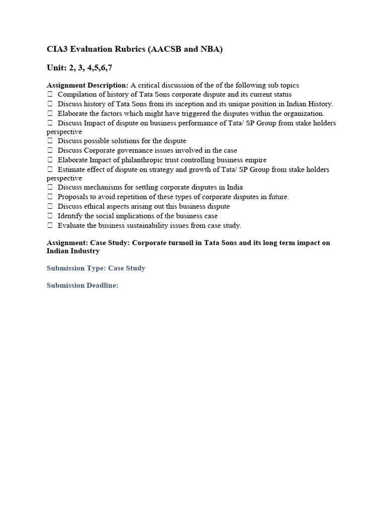 CIA 3 Case Study | PDF