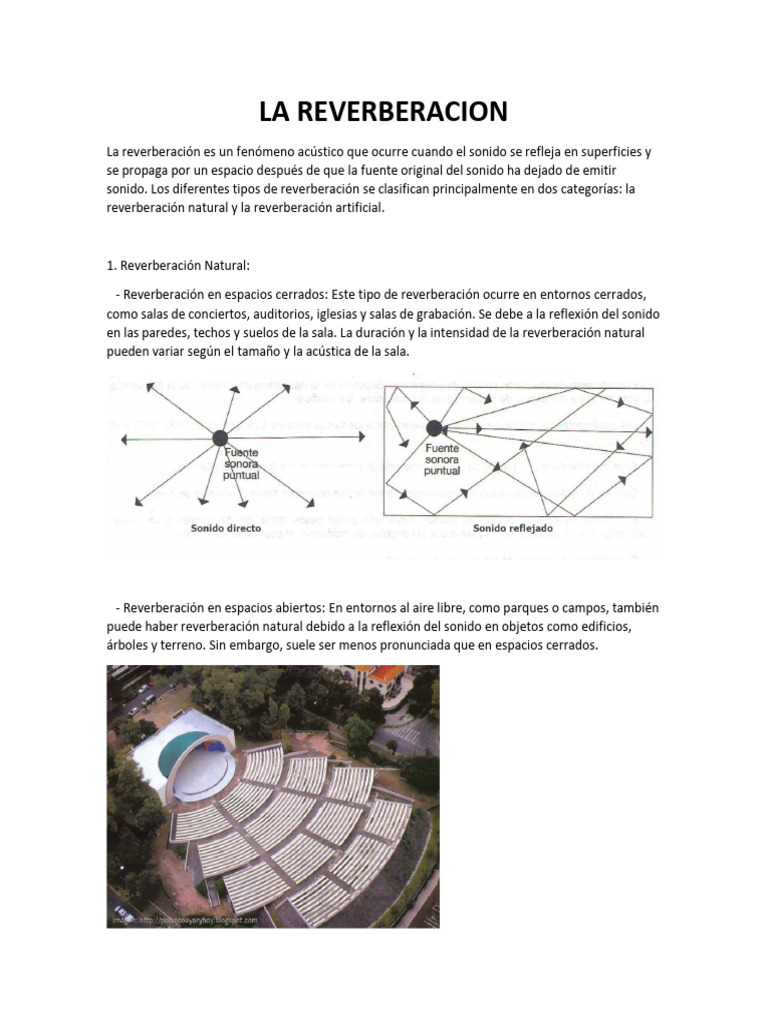 La Reverberacion | PDF | Sonido | Ingeniero de audio