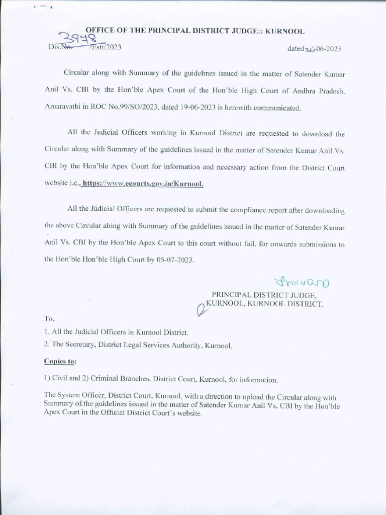 Communication - Guidelines - Satendar Kumar Anil Vs CBI | PDF