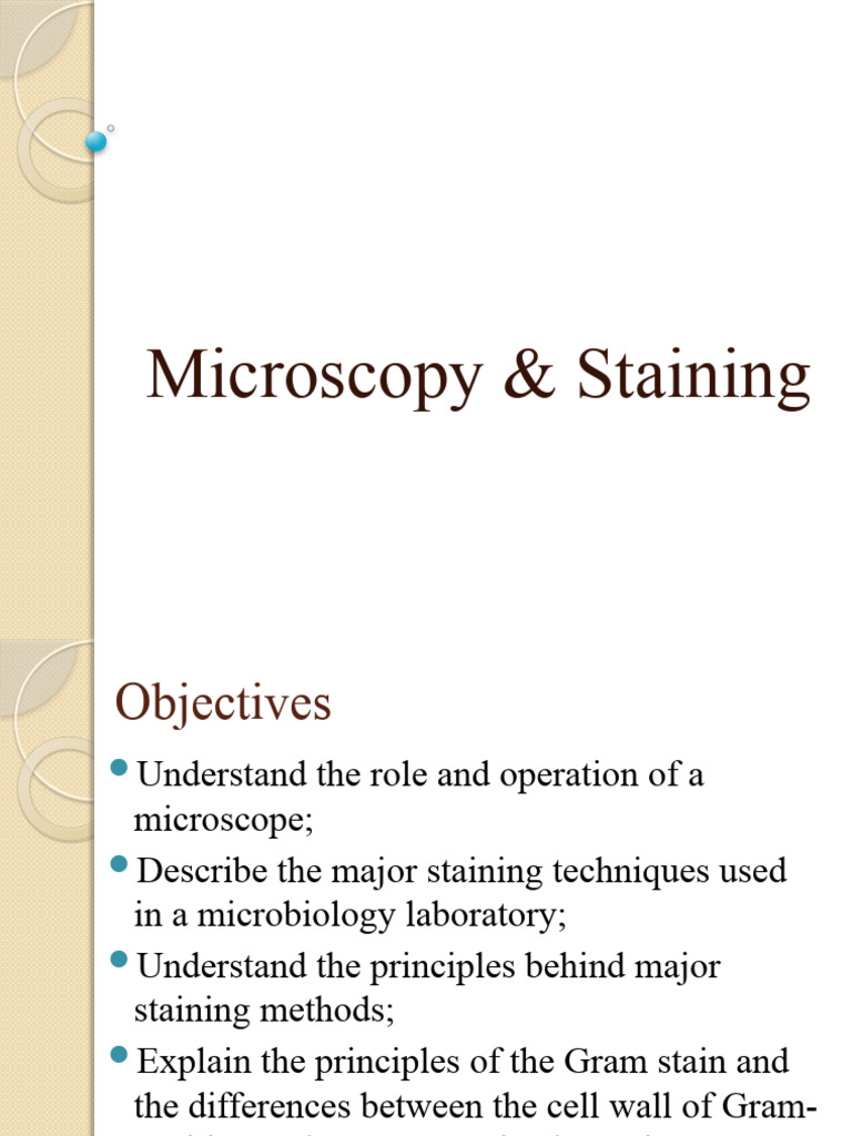 Unit 6 Microscopy and Staining | PDF | Staining | Microscope
