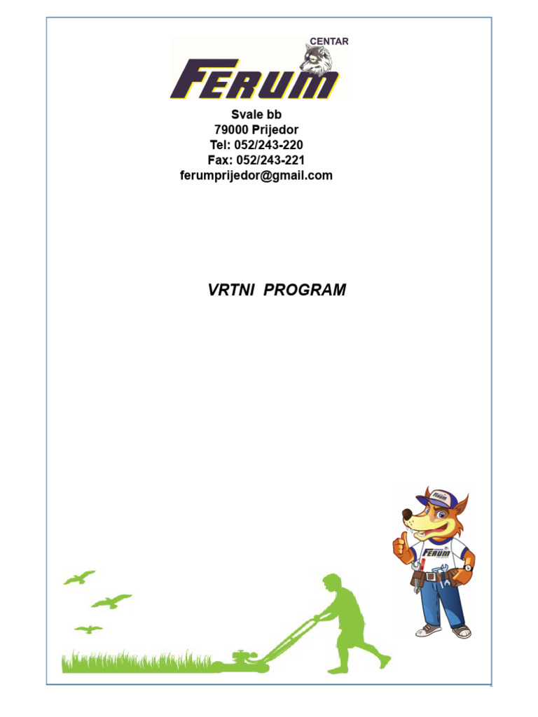09 Vrtni Program | PDF