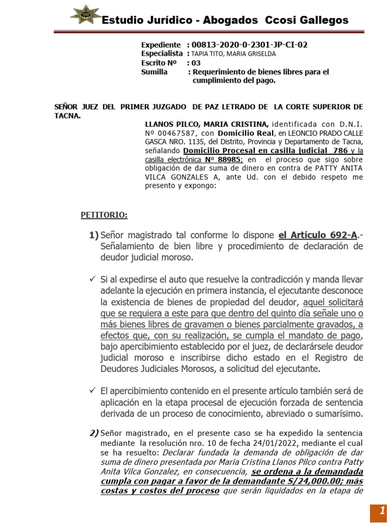 Maria Llanos | PDF | Sentencia (ley) | Judicaturas