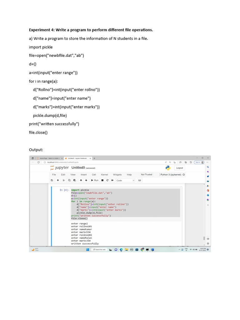Exp 4 To 10 | PDF | Computer Programming