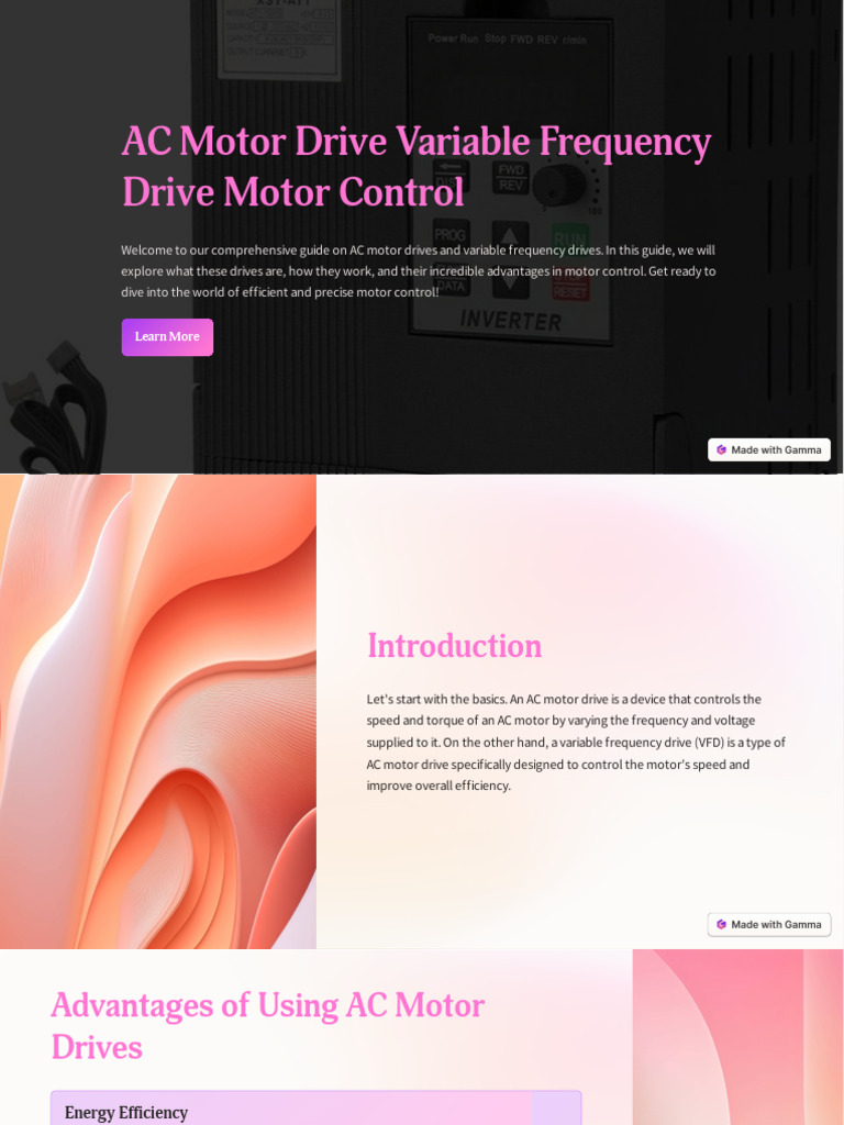 AC Motor Drive Variable Frequency Drive Motor Control | PDF | Electric Motor | Electrical ...