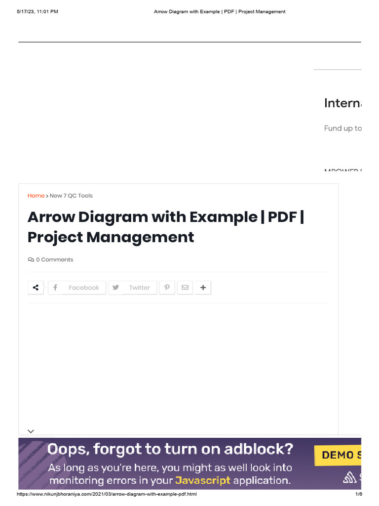 Arrow Diagram in Project Management | PDF | Business | Systems Theory