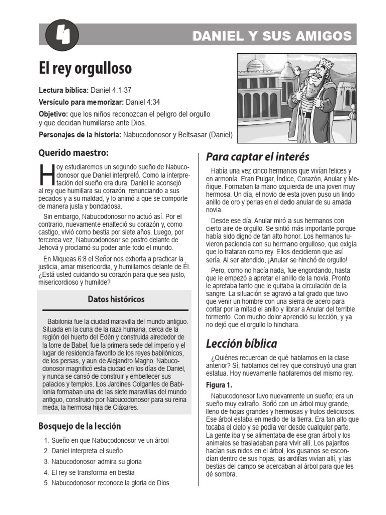 Daniel y Sus Amigos Leccion 04 | PDF | Orgullo | Babilonia
