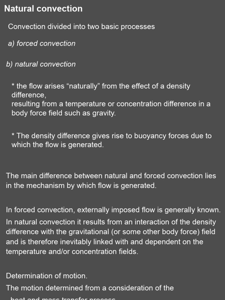 Natural vs. Forced Convection Explained | PDF | Convection | Boundary Layer