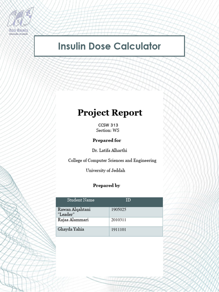 Insulin Dose Calculator Project | PDF | Net Present Value
