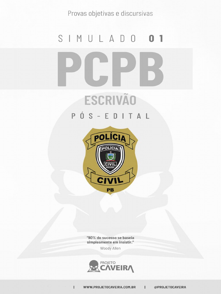 I - Simulado PCPB (Escrivão) | PDF