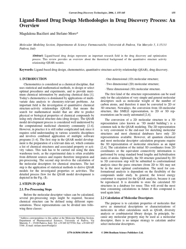 Ligand-Based Drug Design Overview | PDF | Quantitative Structure ...
