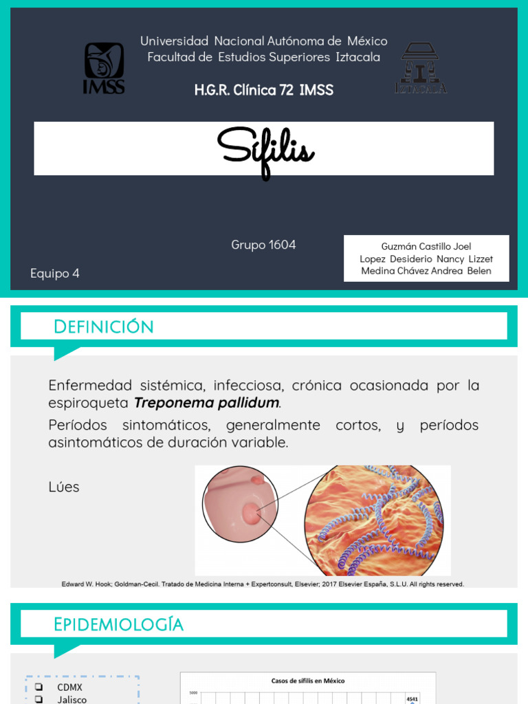 Sífilis: Definición y Cuadro Clínico | PDF | Causas de la muerte ...