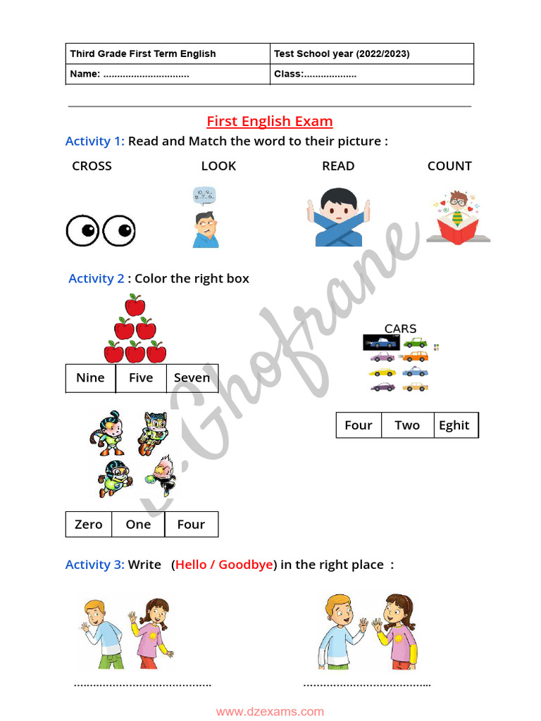 Dzexams 3ap Anglais 905577 | PDF