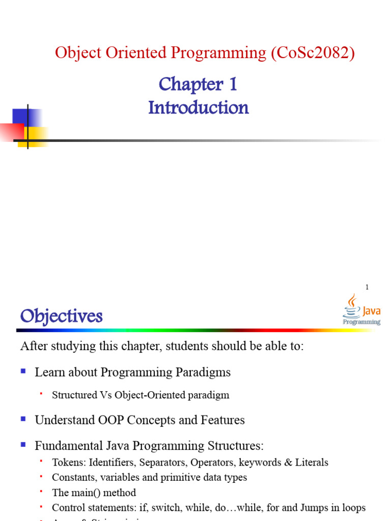 Chapter 1 | PDF | Data Type | Object Oriented Programming Chapter 1 | PDF | Data Type | Object Oriented Programming