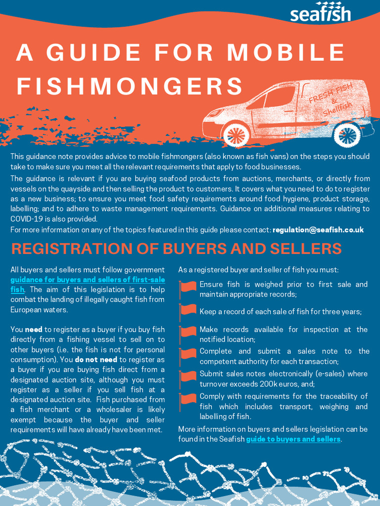 Direct Selling Guidance For Mobile Fishmongers | PDF | Bivalvia | Waste