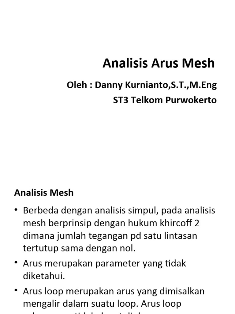 Analisis Arus Mesh 4 | PDF | Sains & Matematika