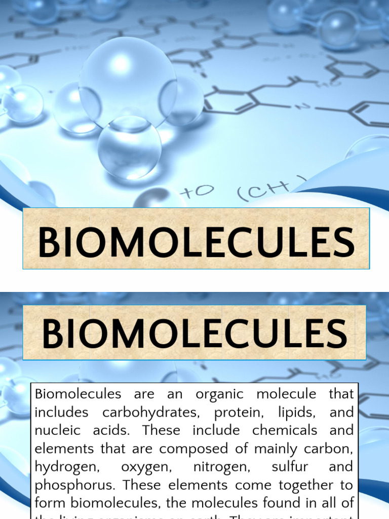 BIOMOLECULES | PDF | Carbohydrates | Amino Acid
