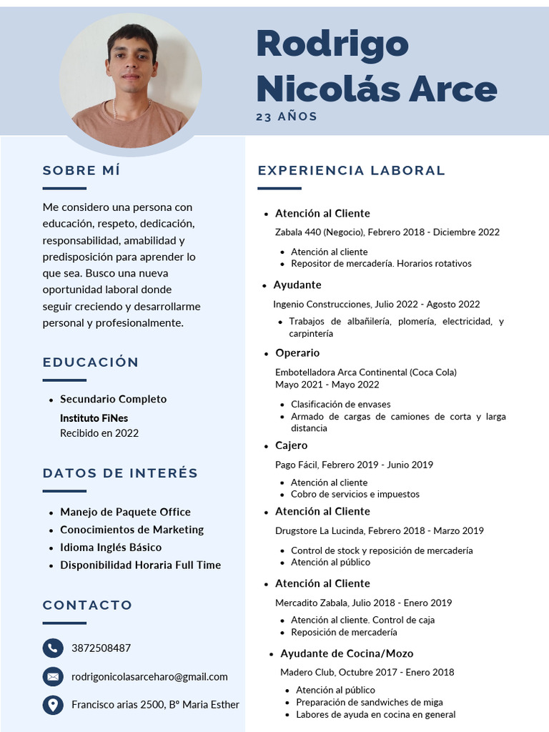 CV Rodrigo Arce | PDF