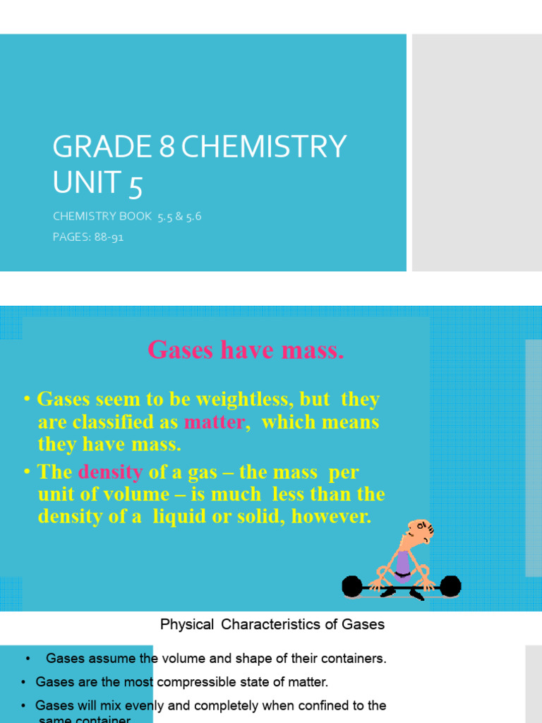 GRADE 8 CHEMISTRY Ideas and Evidence of Pressure | PDF | Gases | Liquids