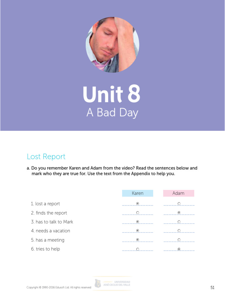 Basic - 2 - Workbook - Unit - 8 DB | PDF | Language Arts & Discipline ...