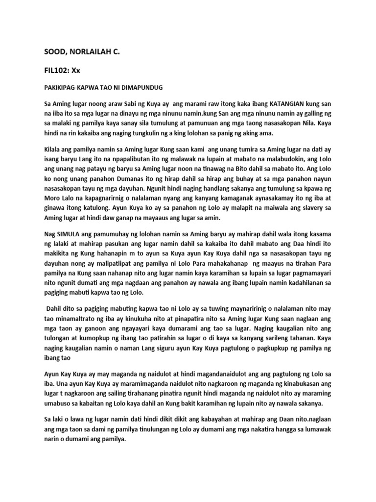 PAKIKIPAG KAPWA WPS - Office | PDF