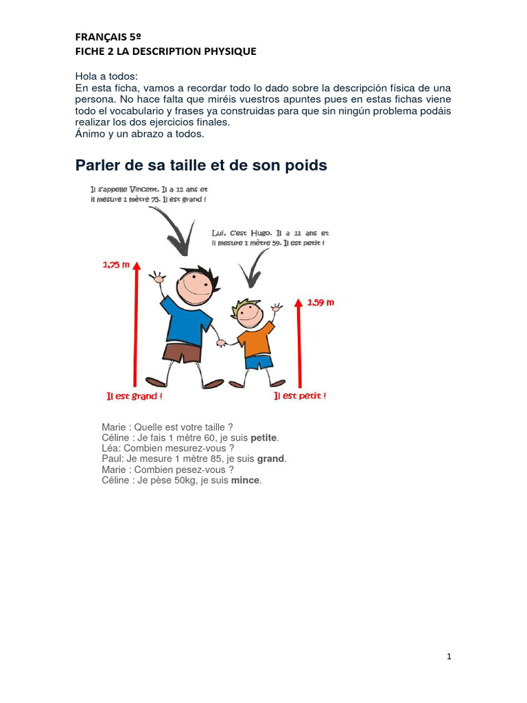 Description Physique en Français | PDF