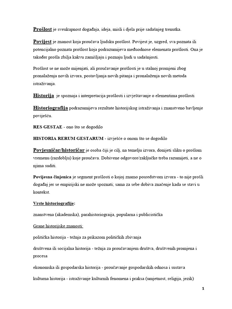 Skripta Uvod U Povijest | PDF