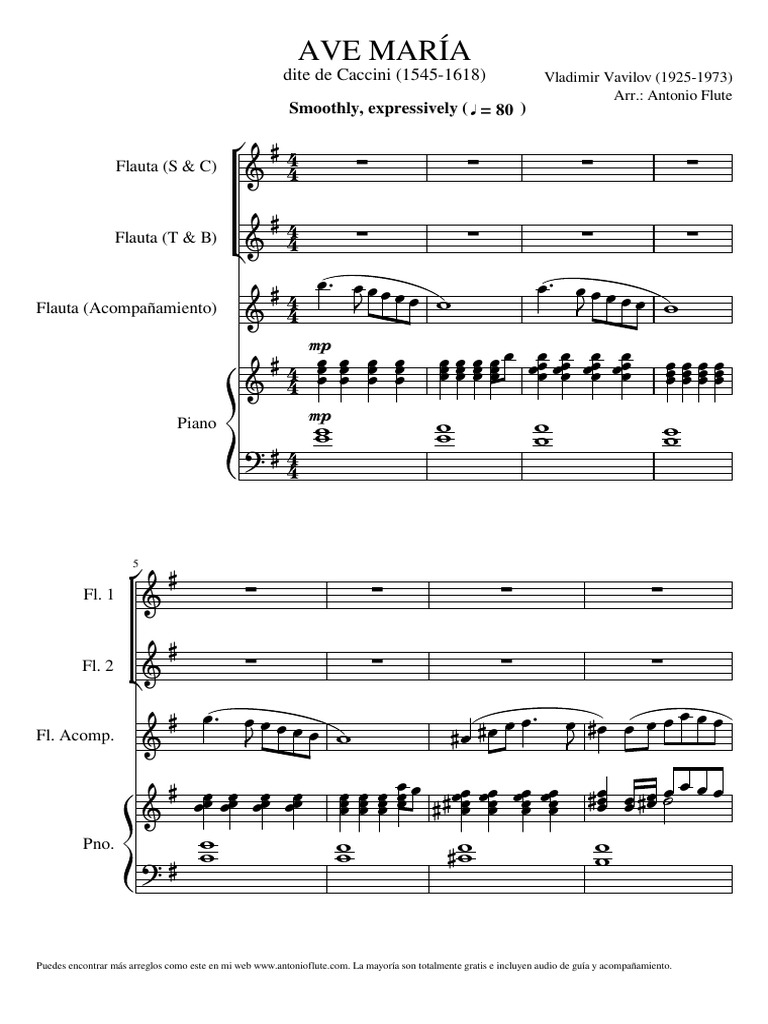 AVE MARIA Partitura y Partes k1svld | PDF