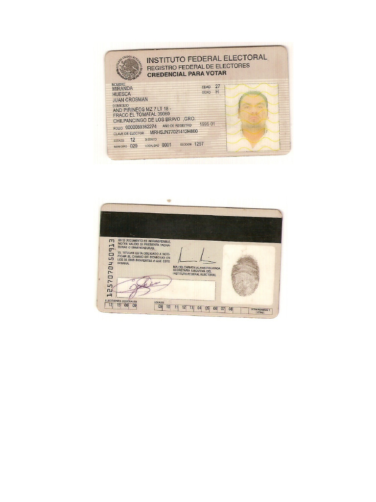 Copia de Credencial Ife Ok | PDF