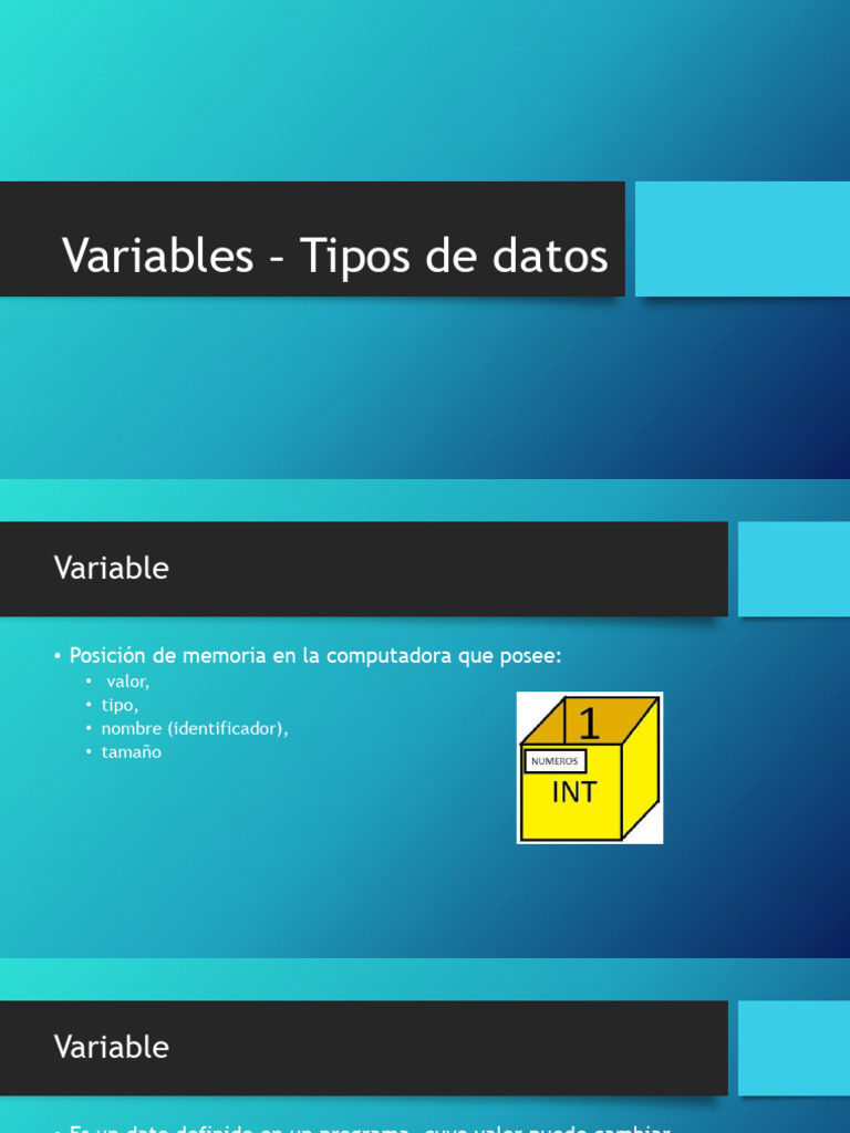 Variables Tipos Datos Practica 13 | PDF | Tipo de datos | Variable (informática)