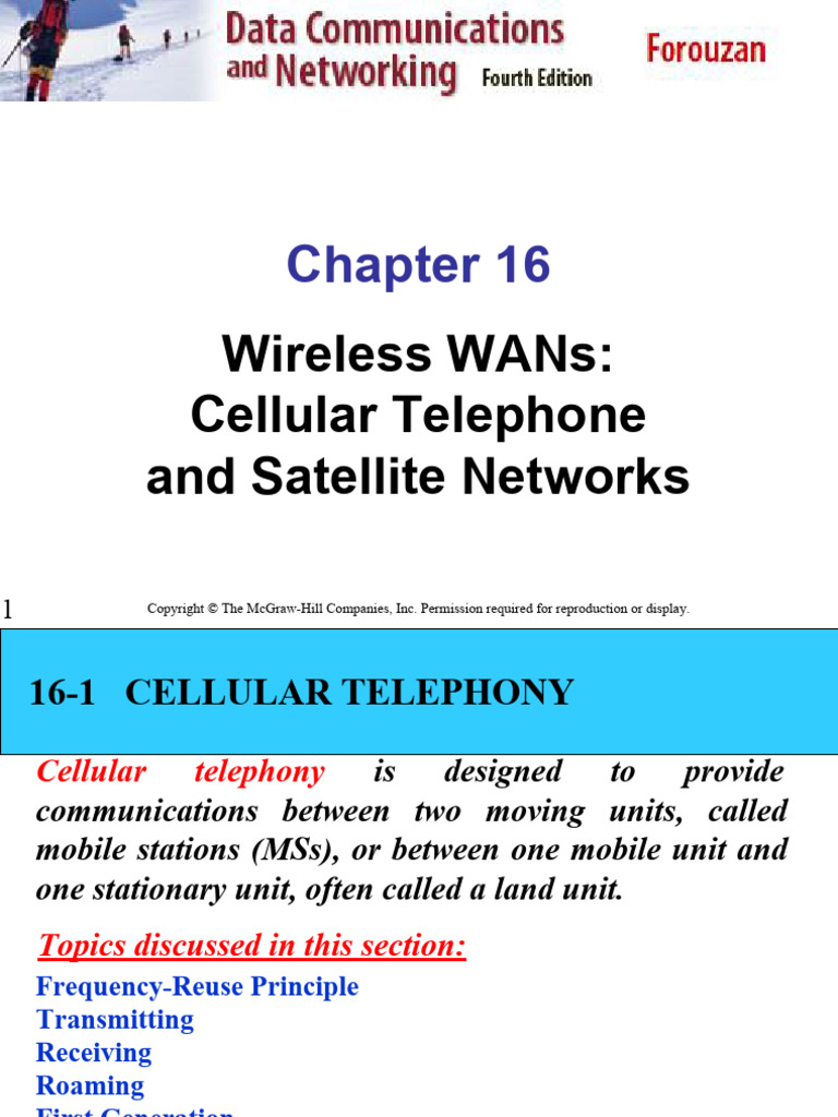 Wireless Wans: Cellular Telephone and Satellite Networks | PDF ...