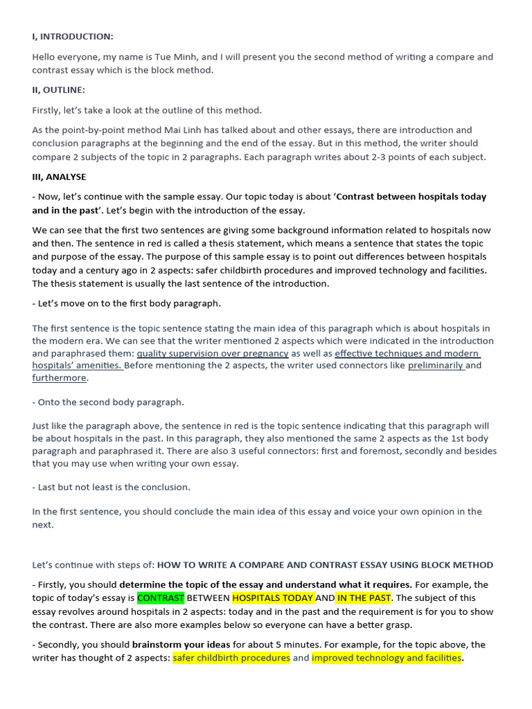 Block Method | PDF | Essays | Paragraph