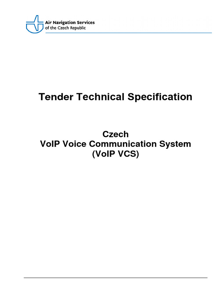 Annex No.4 VoIP VCS Tender Technical Specification | PDF | Session Initiation Protocol ...