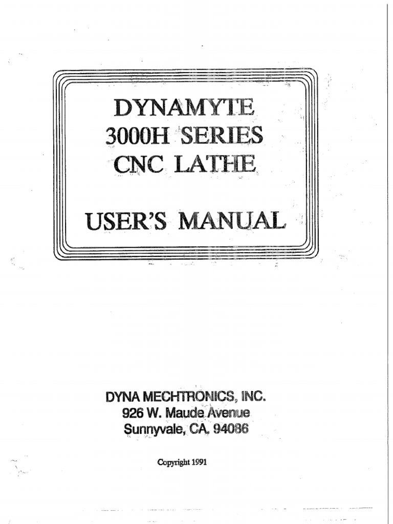 Dyna Myte 3000H Manual1 | PDF