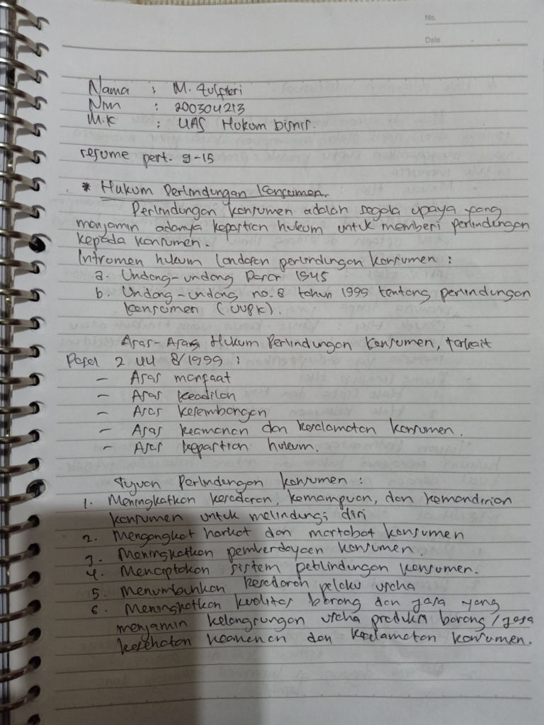 M ZULFIKRI - UAS Hukum Bisnis | PDF