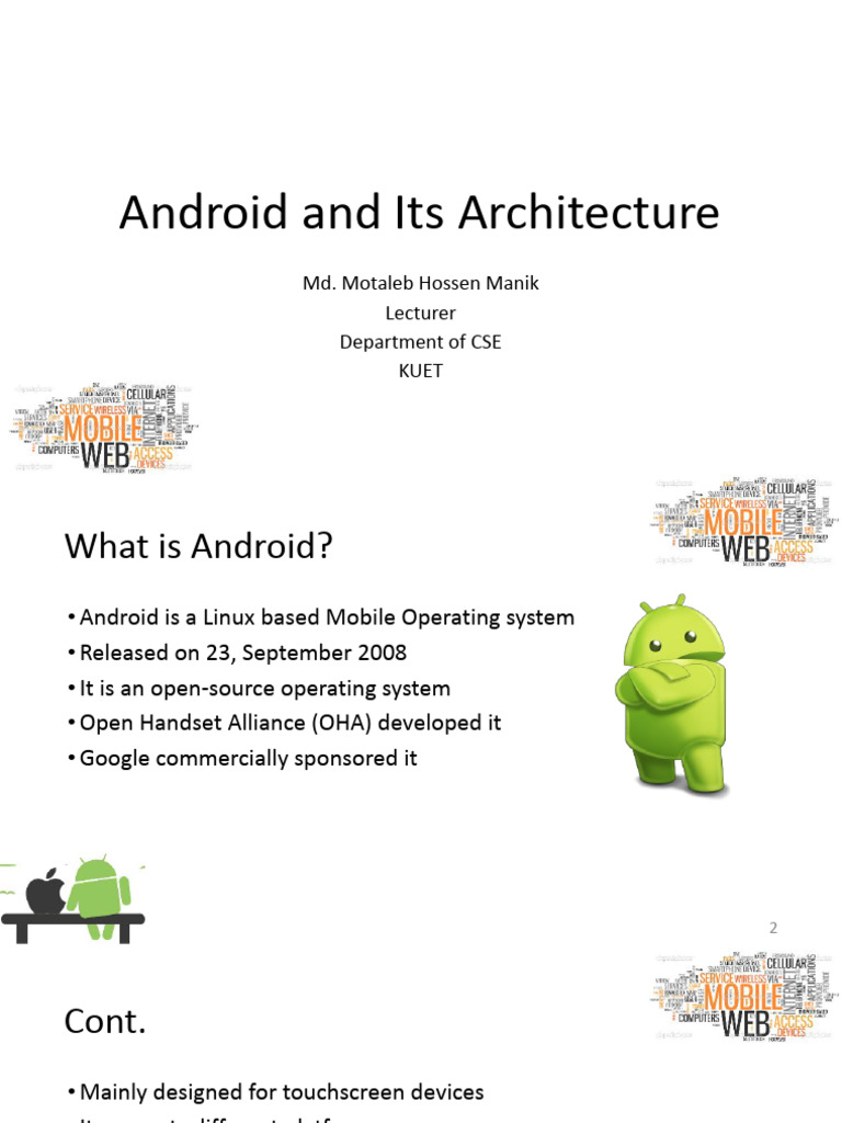 Android and Its Architecture | PDF | Android (Operating System) | Computing