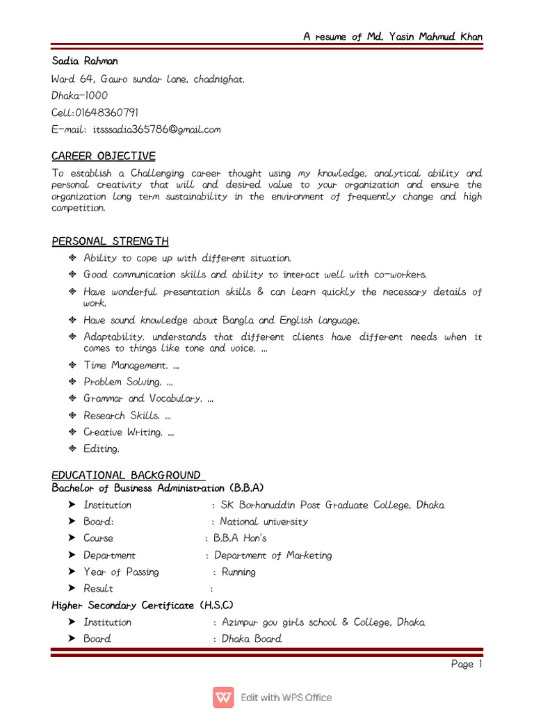 Raihan Rakib cv1778027019 | PDF | Bangladesh | Cognitive Science