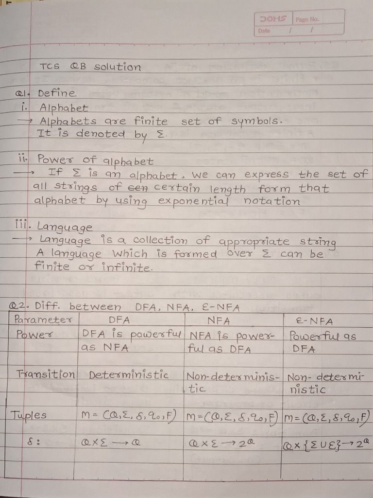 TCS QB Solution | PDF TCS QB Solution | PDF