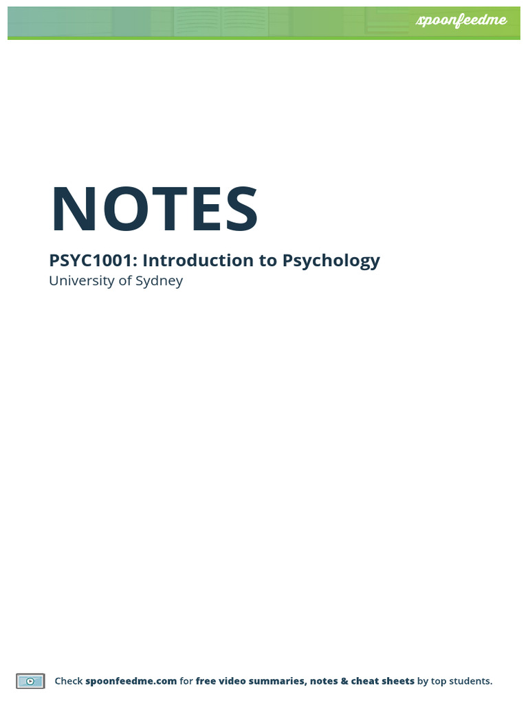 PSYC1001: Intro to Psychology Resources | PDF | Mode (Statistics) | Median