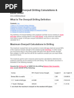 Overpull: Daily Drill String Over Pull Calculations | PDF | Weight | Mechanical Engineering